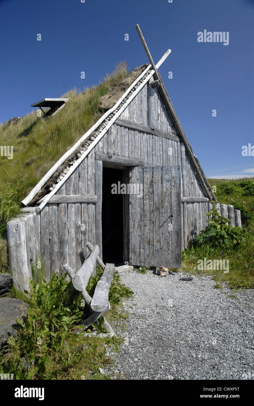 Norstead Viking Village, L'Anse aux Meadows, Newfoundland Stock Photo ...