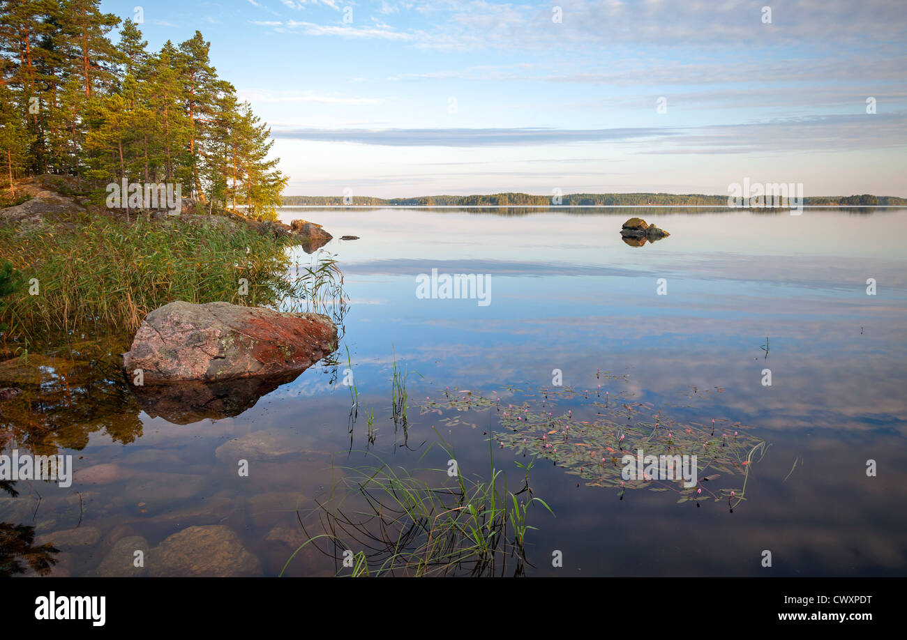 Coast of Saimaa lake in Finland Stock Photo - Alamy