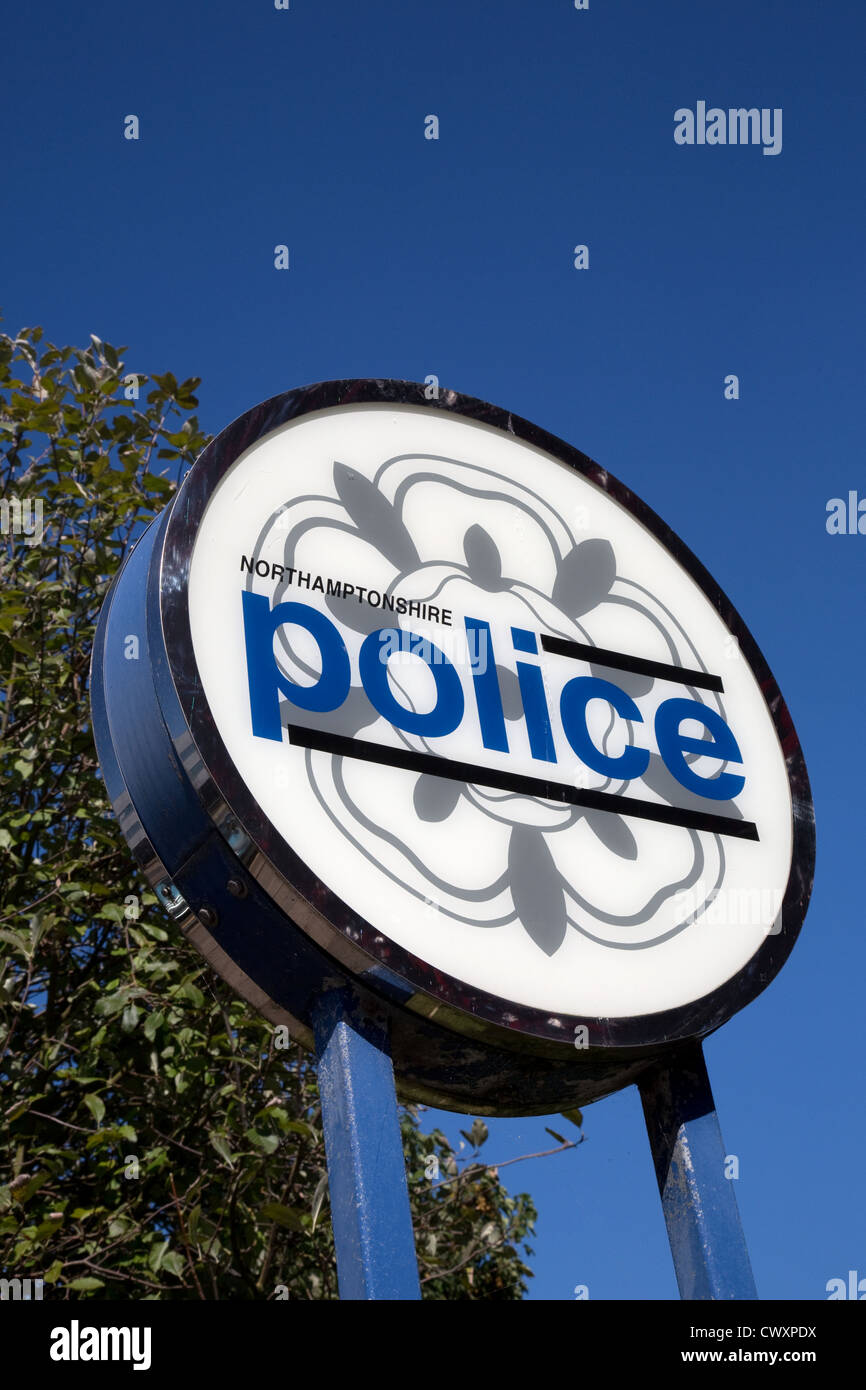 Northamptonshire Police Sign Stock Photo - Alamy