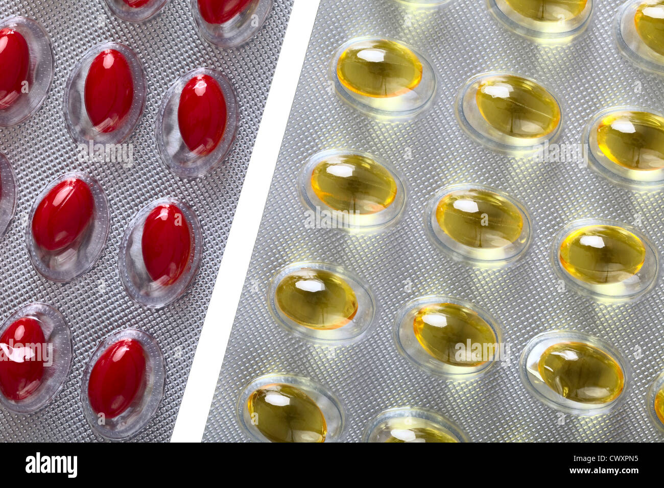 Red and yellow pill hi-res stock photography and images - Alamy