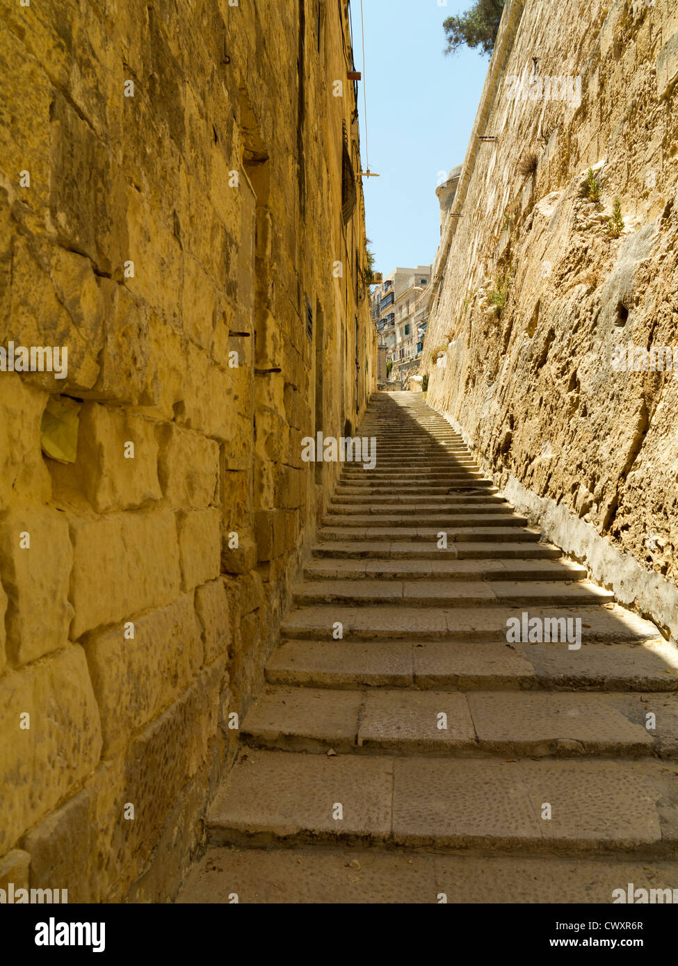 Streets of valletta steps hi-res stock photography and images - Alamy