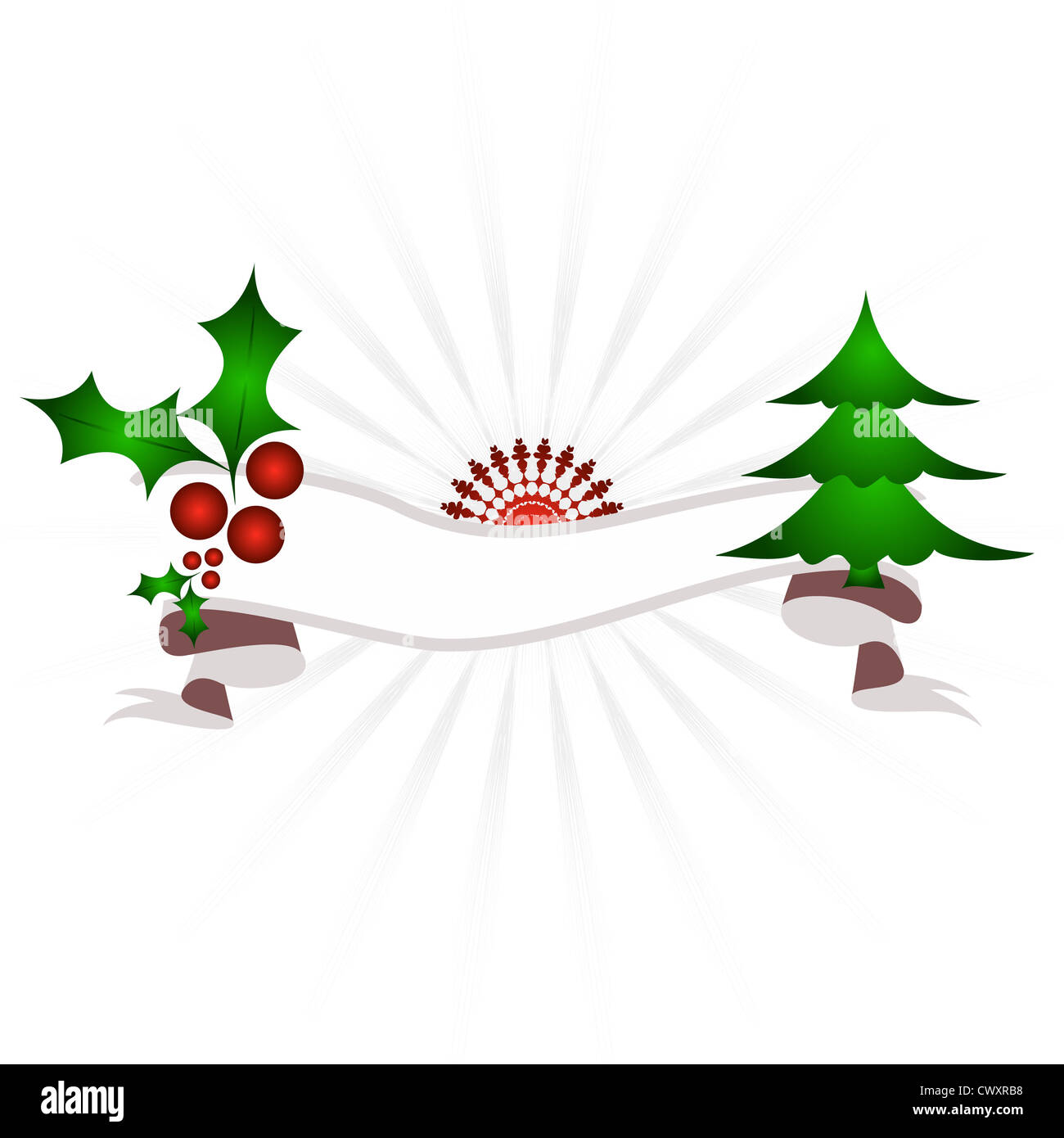 Illustration christmas holly red Cut Out Stock Images & Pictures - Alamy