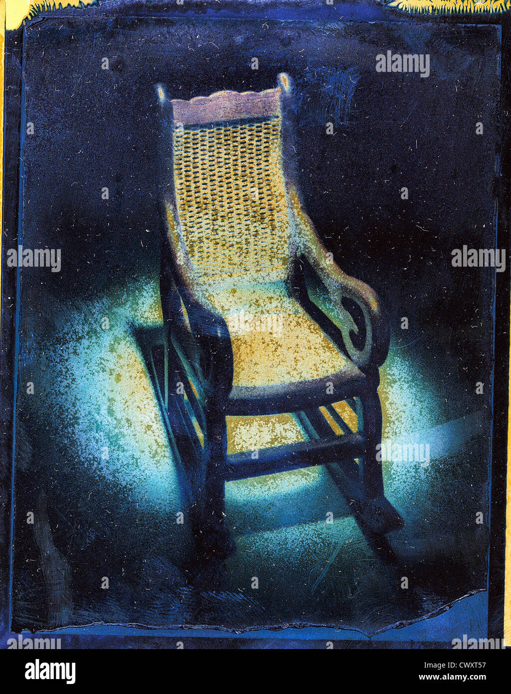 Empty rocking chair photo illlustration hi-res stock photography and ...