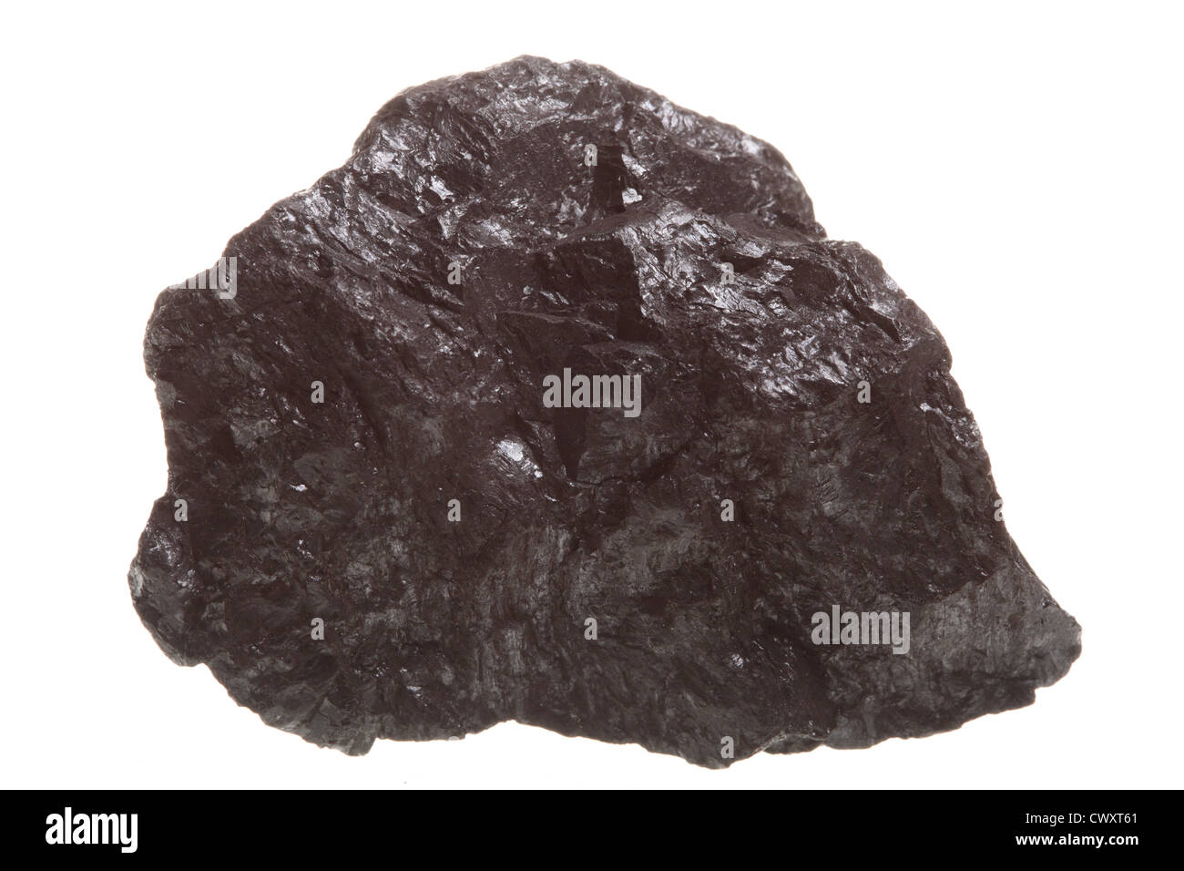 Piece coal isolated over white background Stock Photo - Alamy