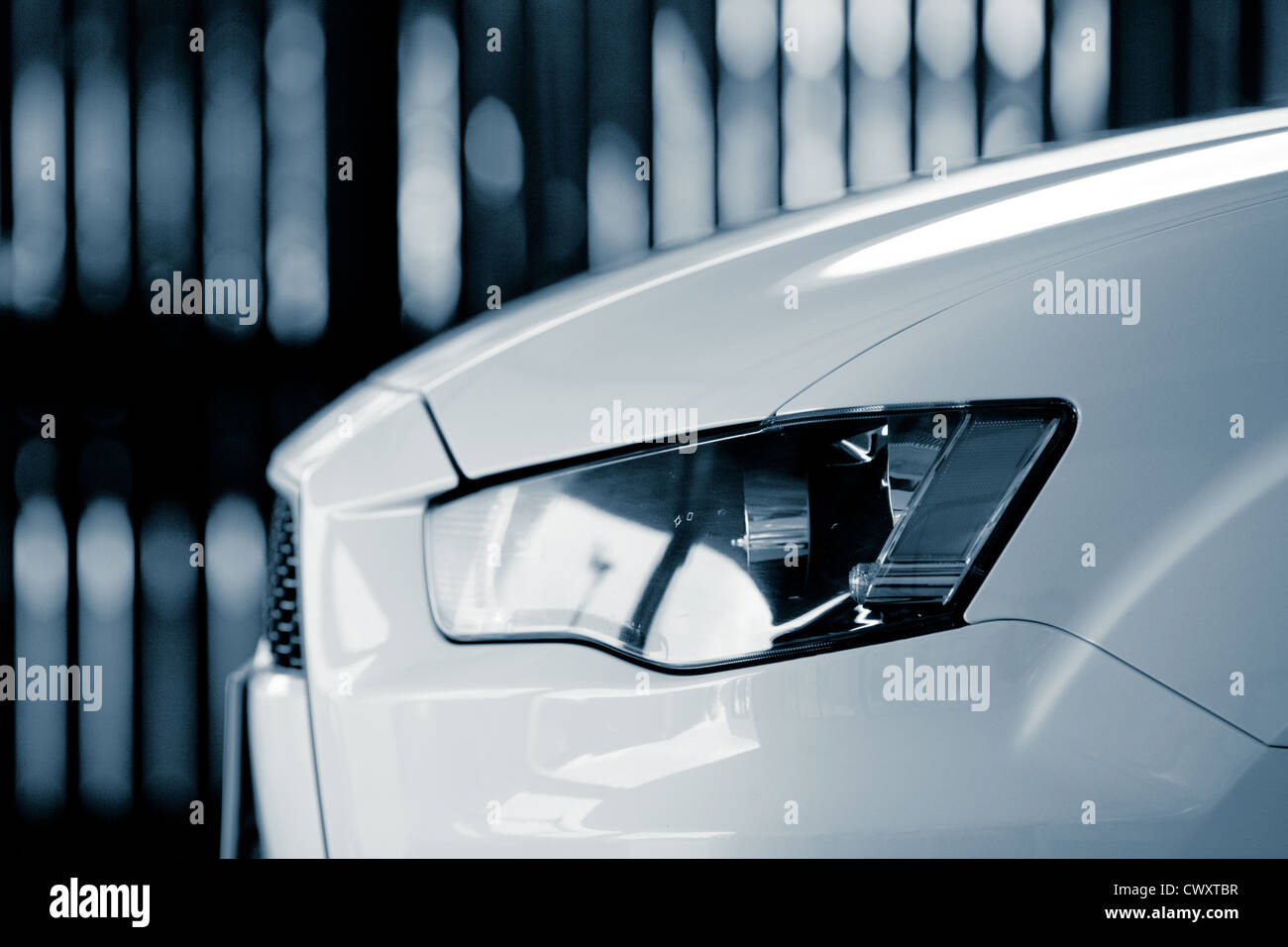 Monochrome car front viewed from the left side Stock Photo - Alamy