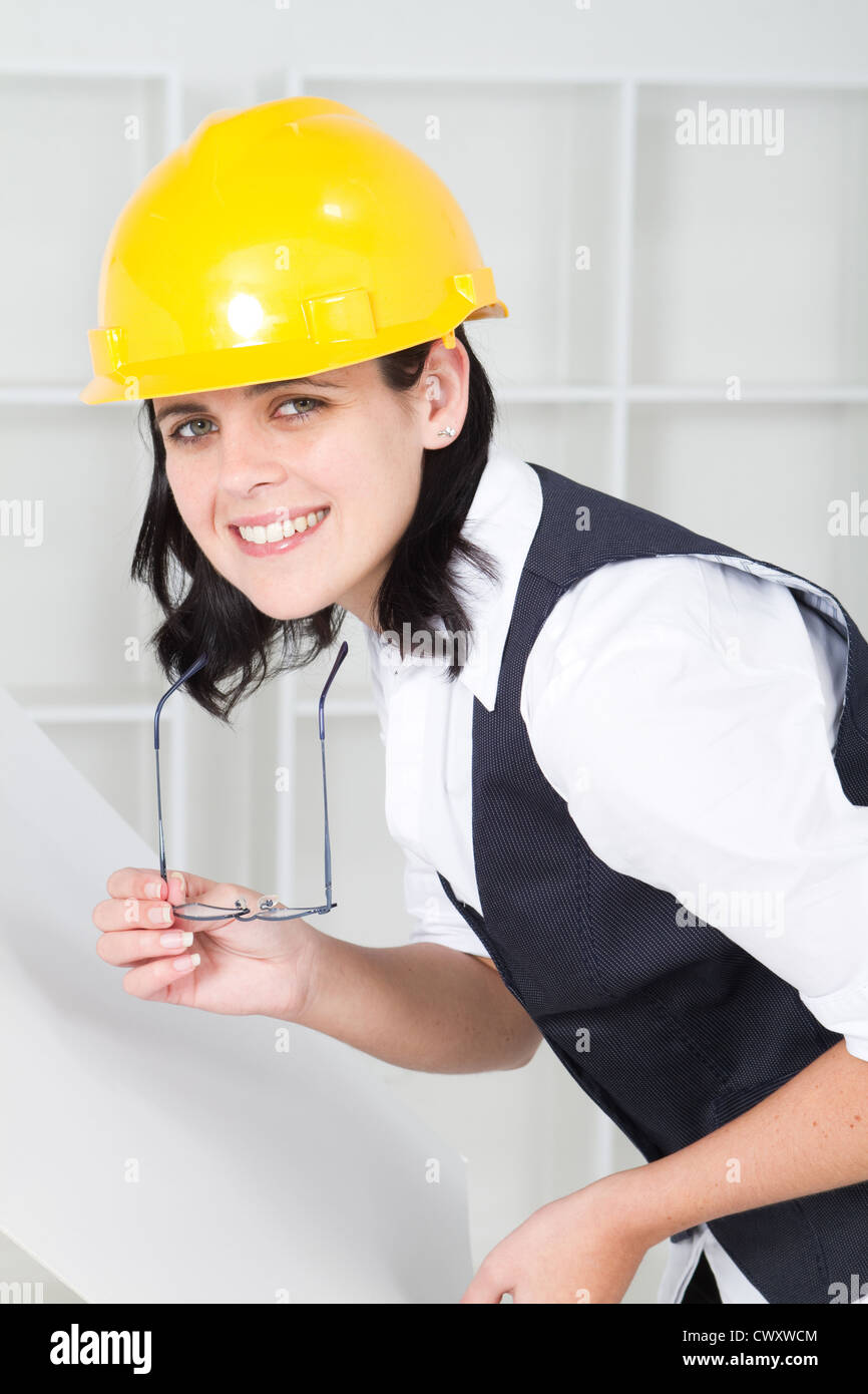 female architect in office Stock Photo - Alamy