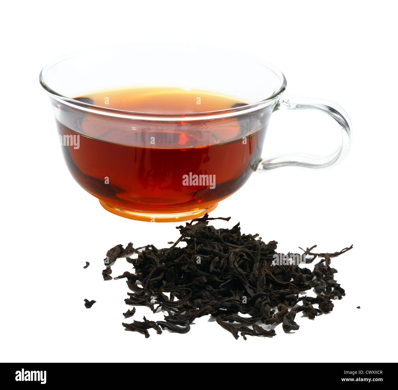 Brewing black tea in transparent Cut Out Stock Images & Pictures - Alamy