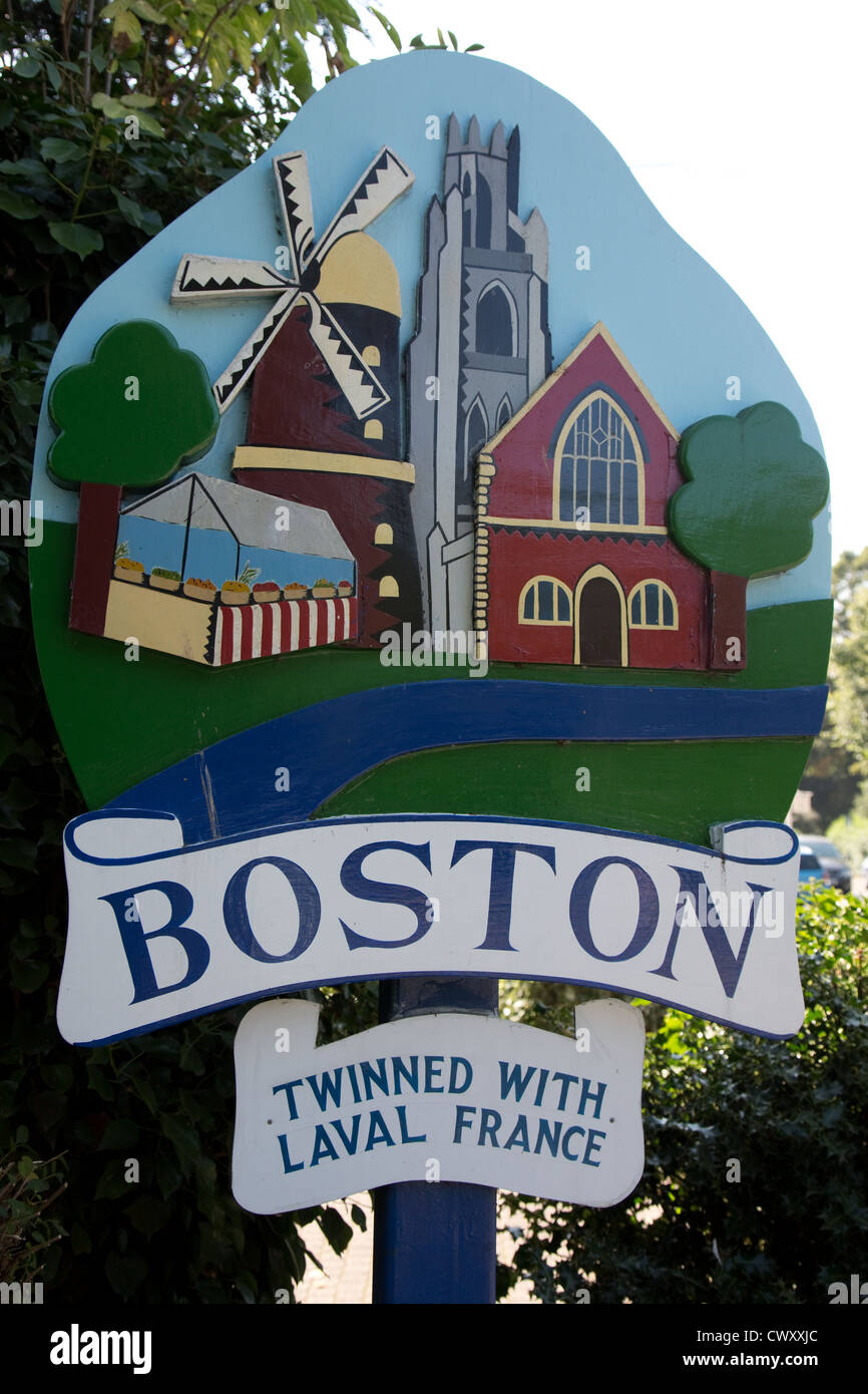 Boston lincolnshire sign hi-res stock photography and images - Alamy