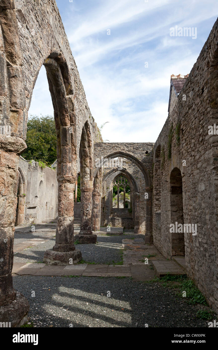 The ruins of Holy Trinity Church, destroyed by fire in 1992 ...