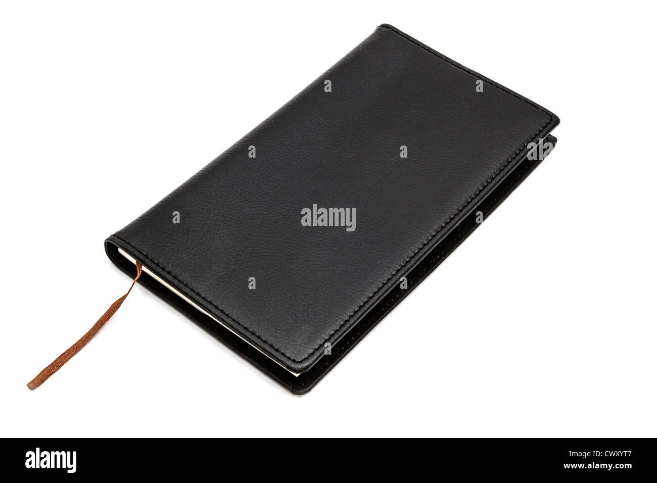 Black notebook isolated on white background Stock Photo - Alamy