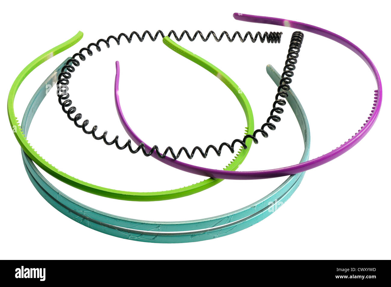 Different hoops for hair on a white background, isolated Stock Photo ...