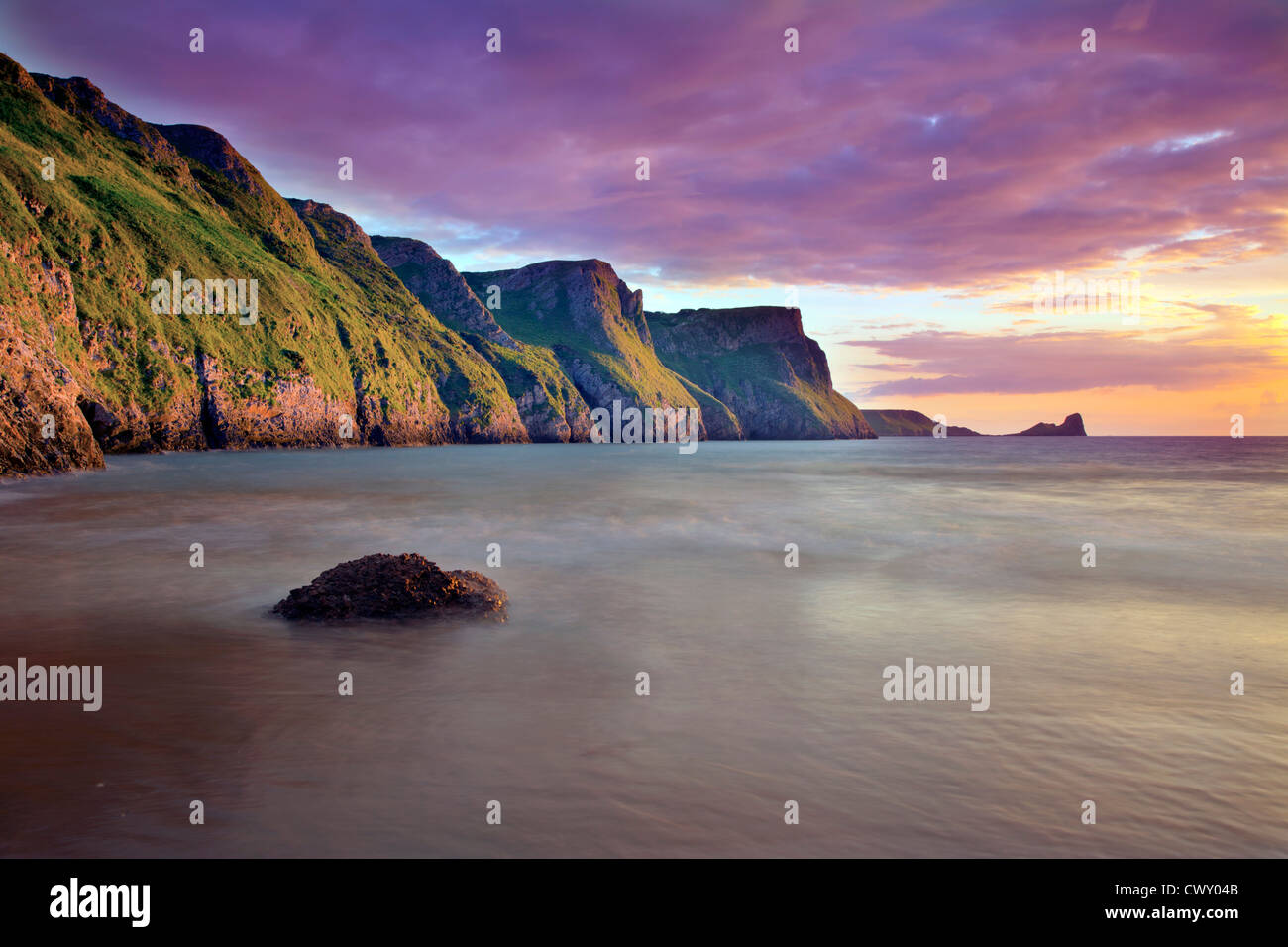 Gower sunset hi-res stock photography and images - Alamy