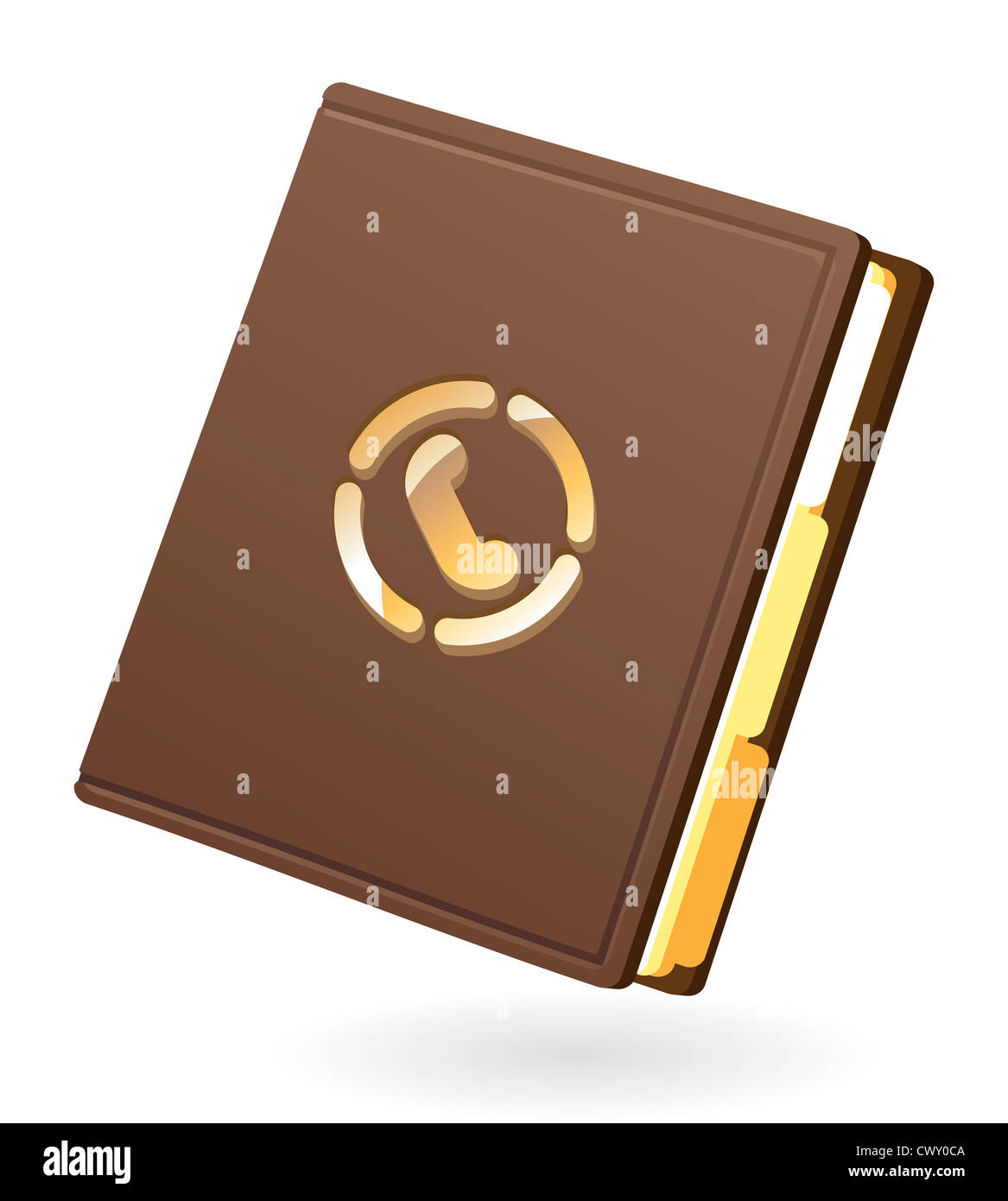 Icon of brown notebook. Raster version. Vector version is also ...