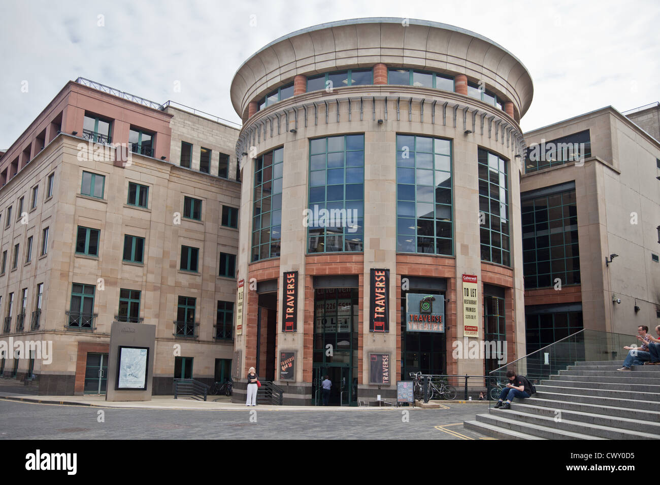 The main entrance to the Traverse Theatre in the West End of Edinburgh ...