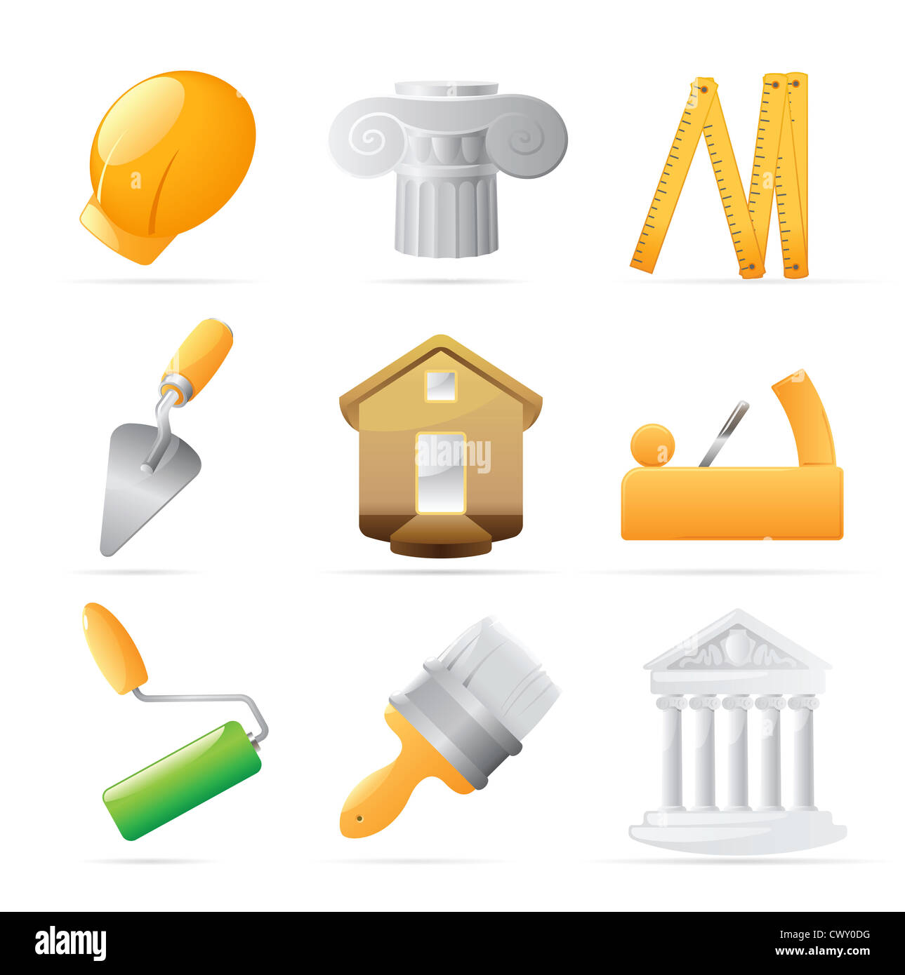 Icons for construction Stock Photo - Alamy