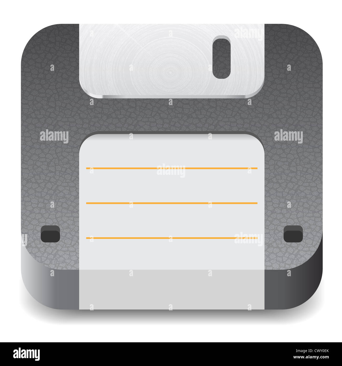 Icon for floppy disk. White background Stock Photo - Alamy