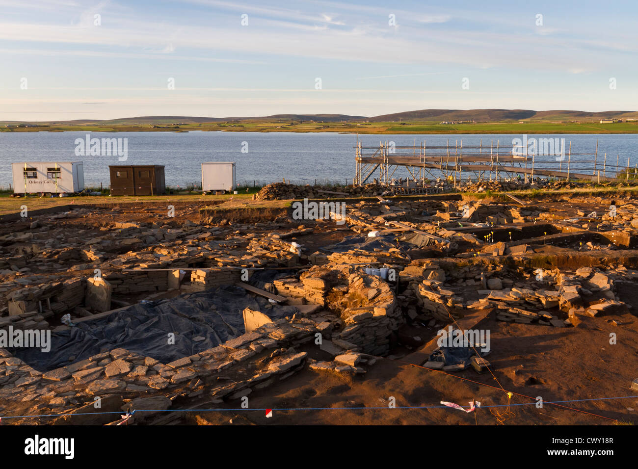 Ness of Brodgar archaeological dig Stock Photo - Alamy