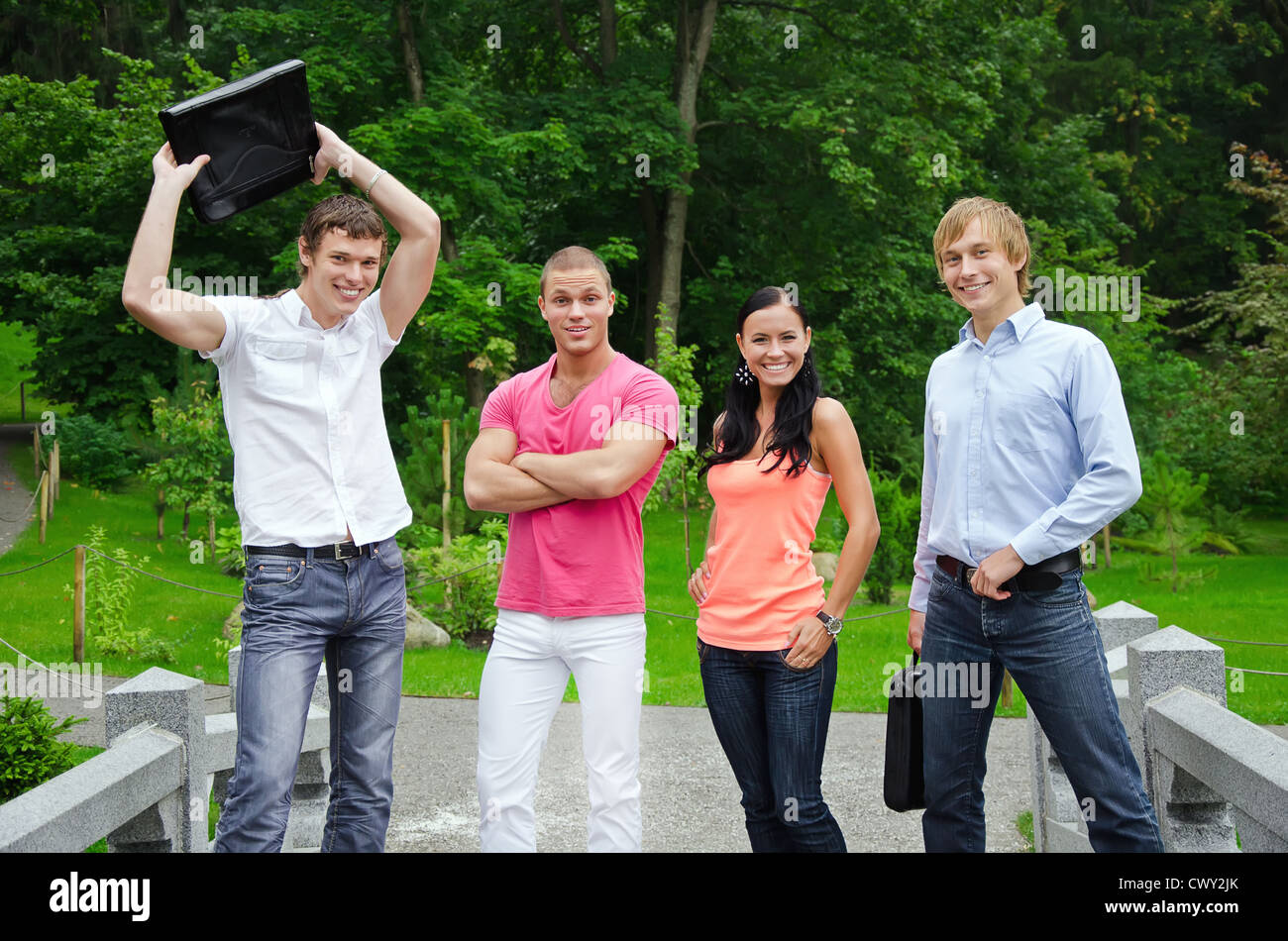 Cheerful students hi-res stock photography and images - Alamy