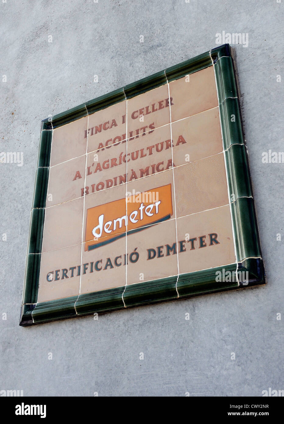 certificate of Demeter. Organic farming, biodynamics avoids chemical ...