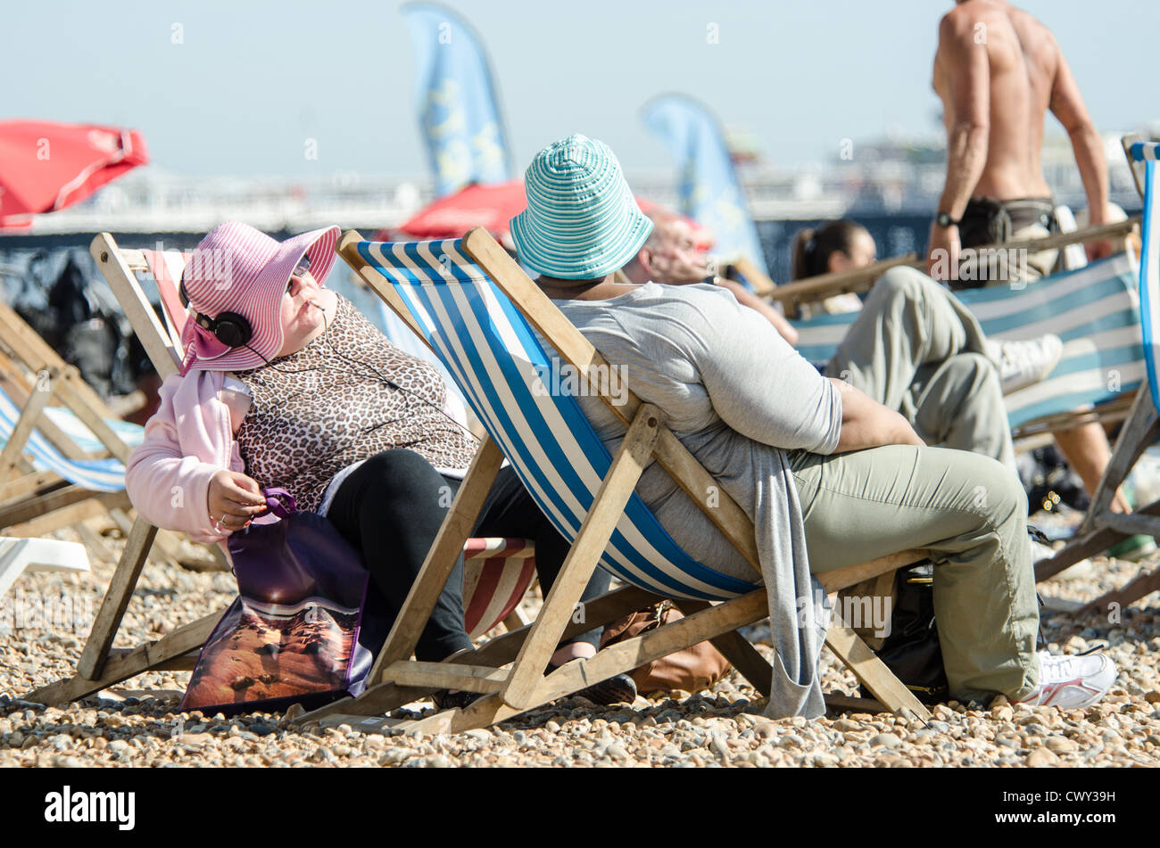Obese people beach hi-res stock photography and images - Alamy