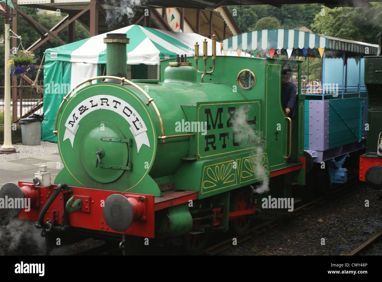 Ivor the Engine at the steam preservation railway at Llangollen, Wales ...
