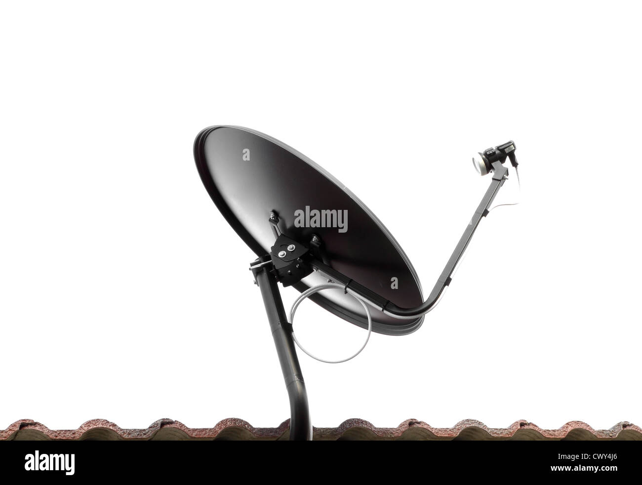 Satellite dish on the roof Stock Photo - Alamy