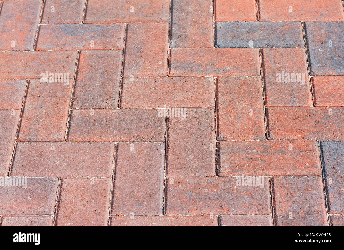 Red block pavior driveway Stock Photo - Alamy