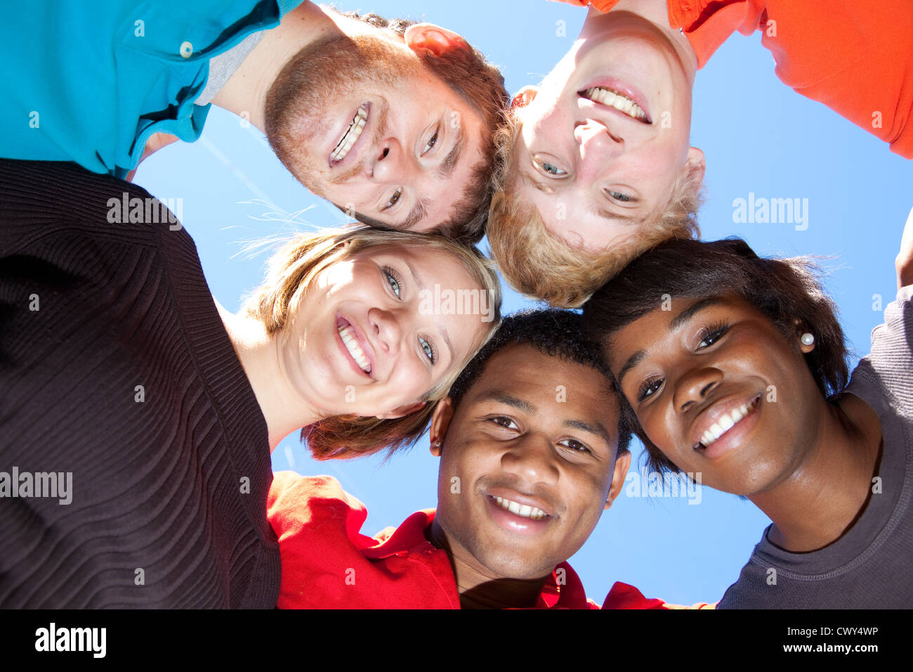 Faces of smiling Multi-racial college students/friends Stock Photo - Alamy