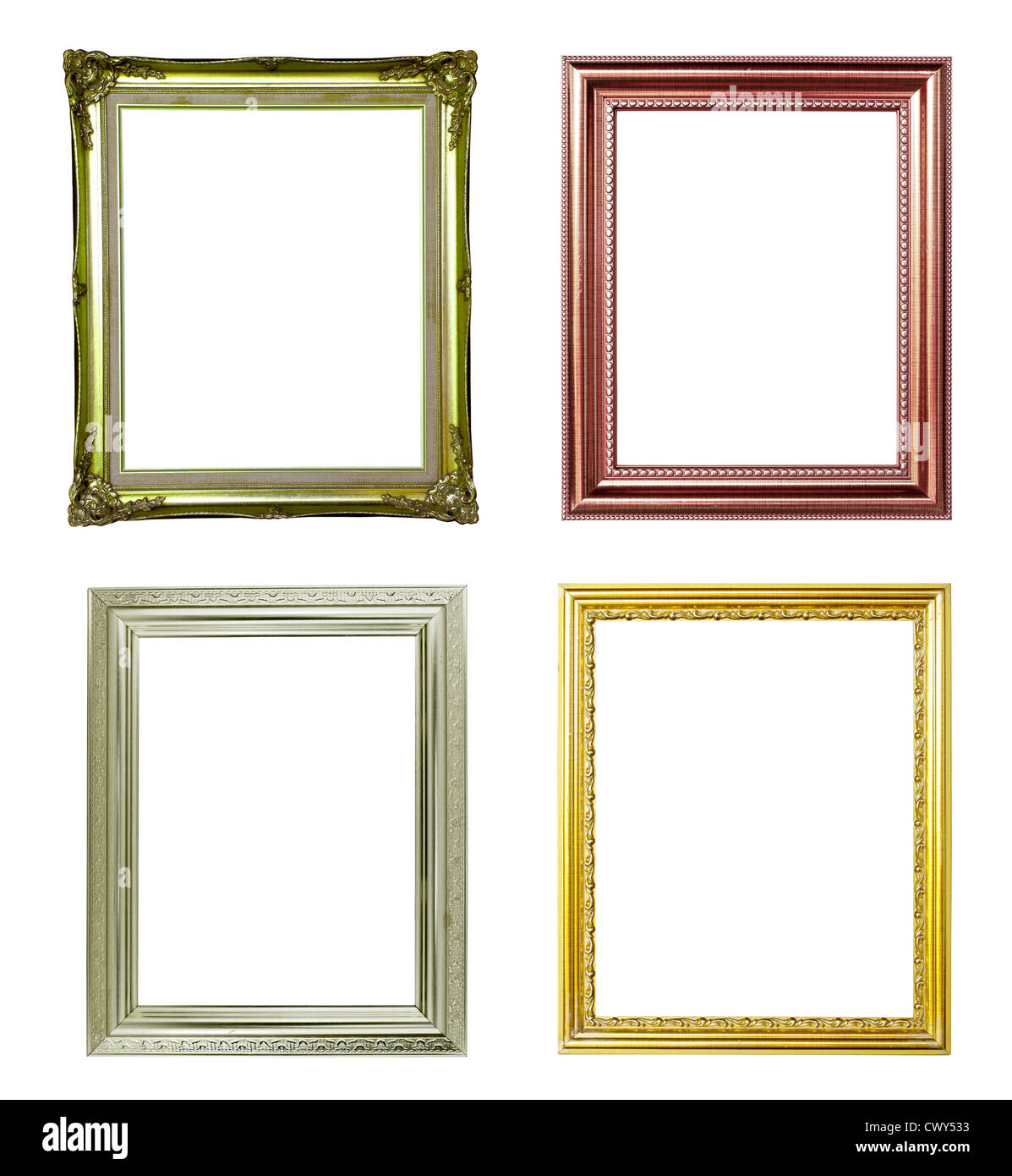 4 picture frame on white background Stock Photo - Alamy