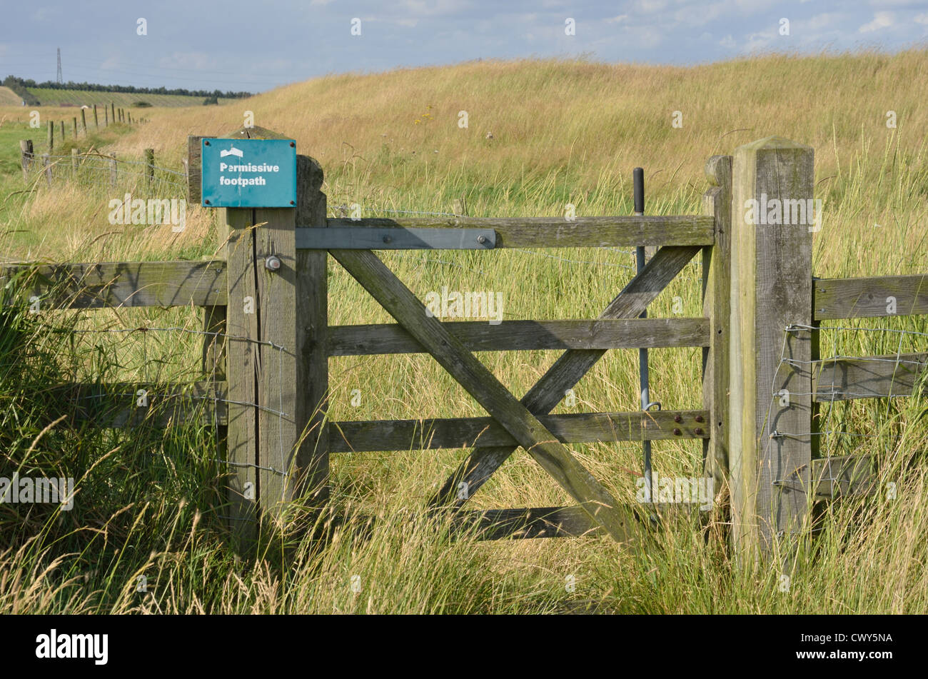 permissive footpath sign Stock Photo - Alamy