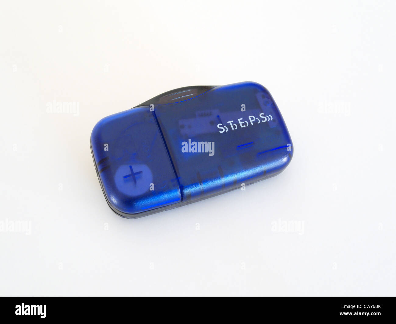 A Steps Brand Pedometer on a White Background Stock Photo - Alamy