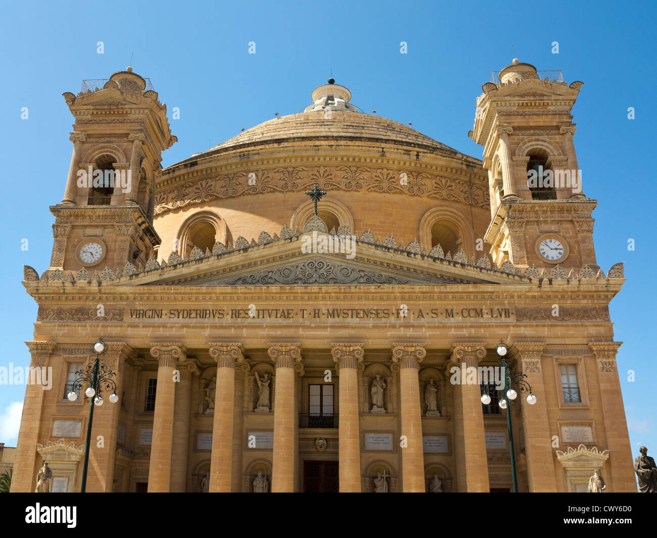 View of Parish Church Mosta Rotunda, Mosta Dome, Island of Malta ...