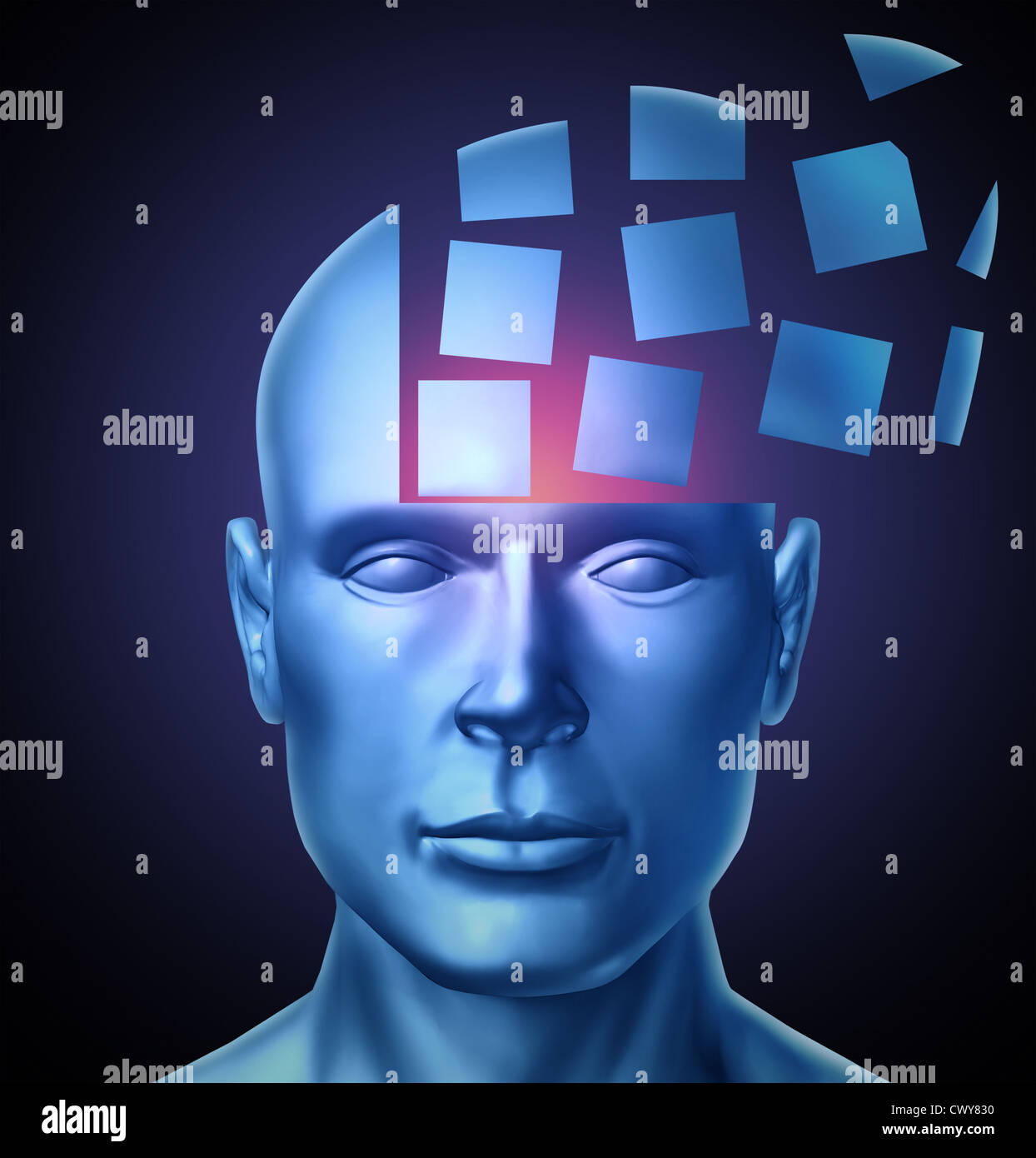 Learn and lead education and leadership concept with a human head being ...