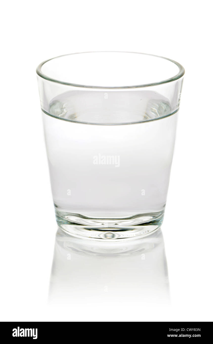 glass of water isolated on white Stock Photo - Alamy