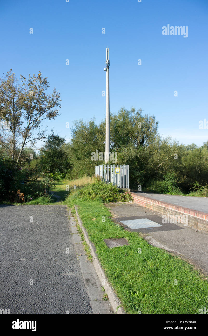Mobile phone mast in rural location Stock Photo - Alamy