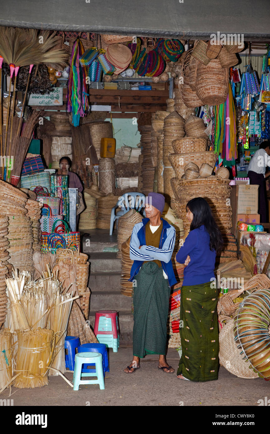 Myanmar, Burma. Mandalay Basket Shop Stock Photo - Alamy