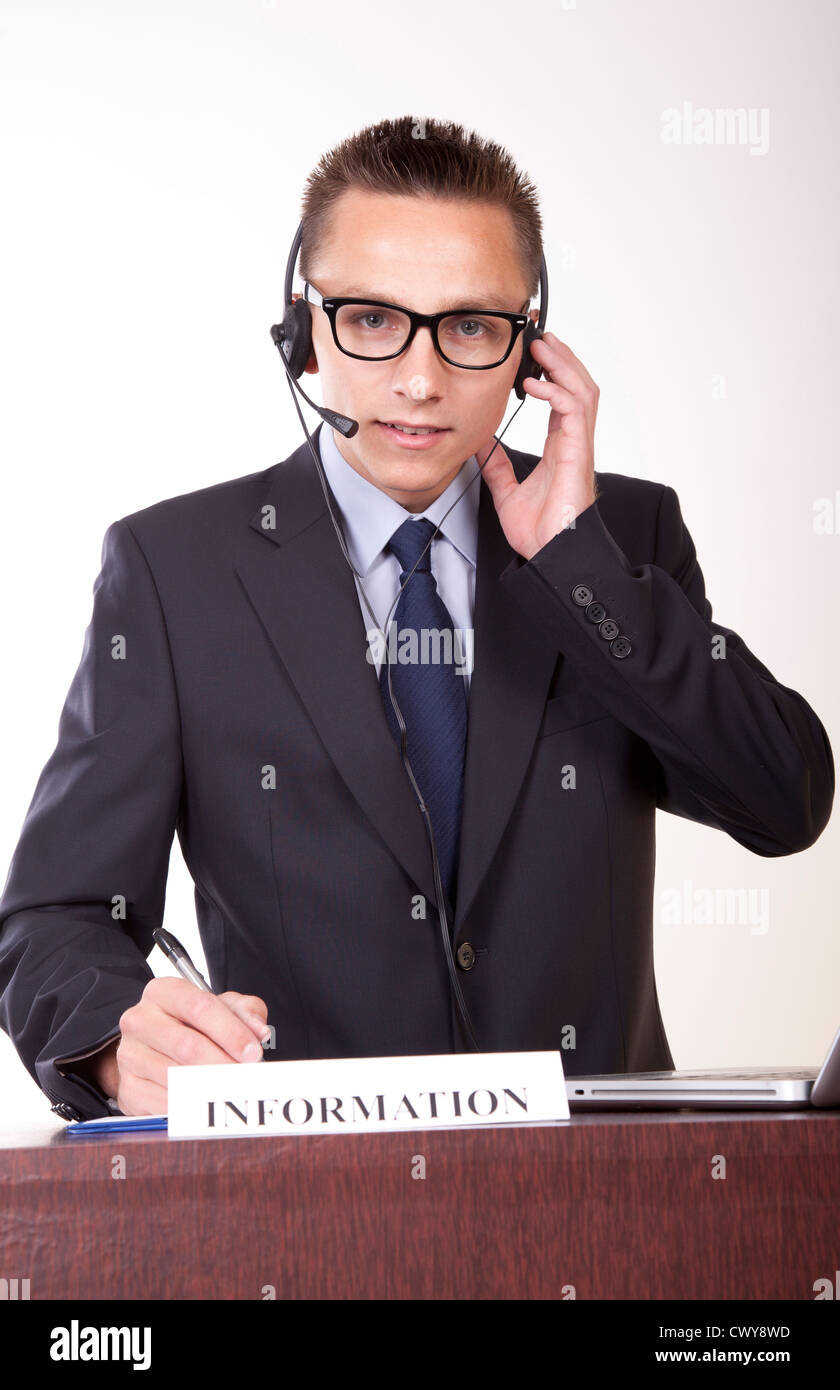 Male receptionist hi-res stock photography and images - Alamy