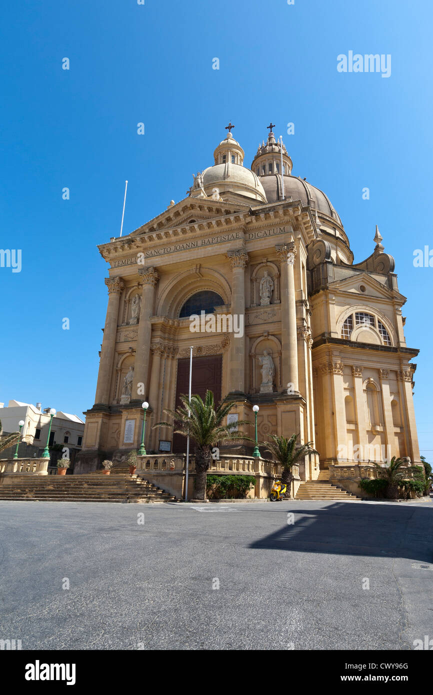 Vertical shot of The Rotunda of Xewkija Church, Gozo Island ...