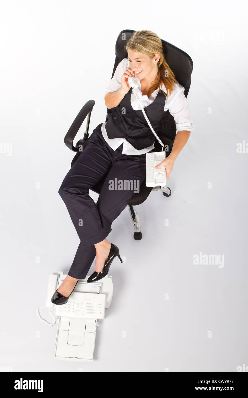 Overhead view blonde professional woman hi-res stock photography and ...