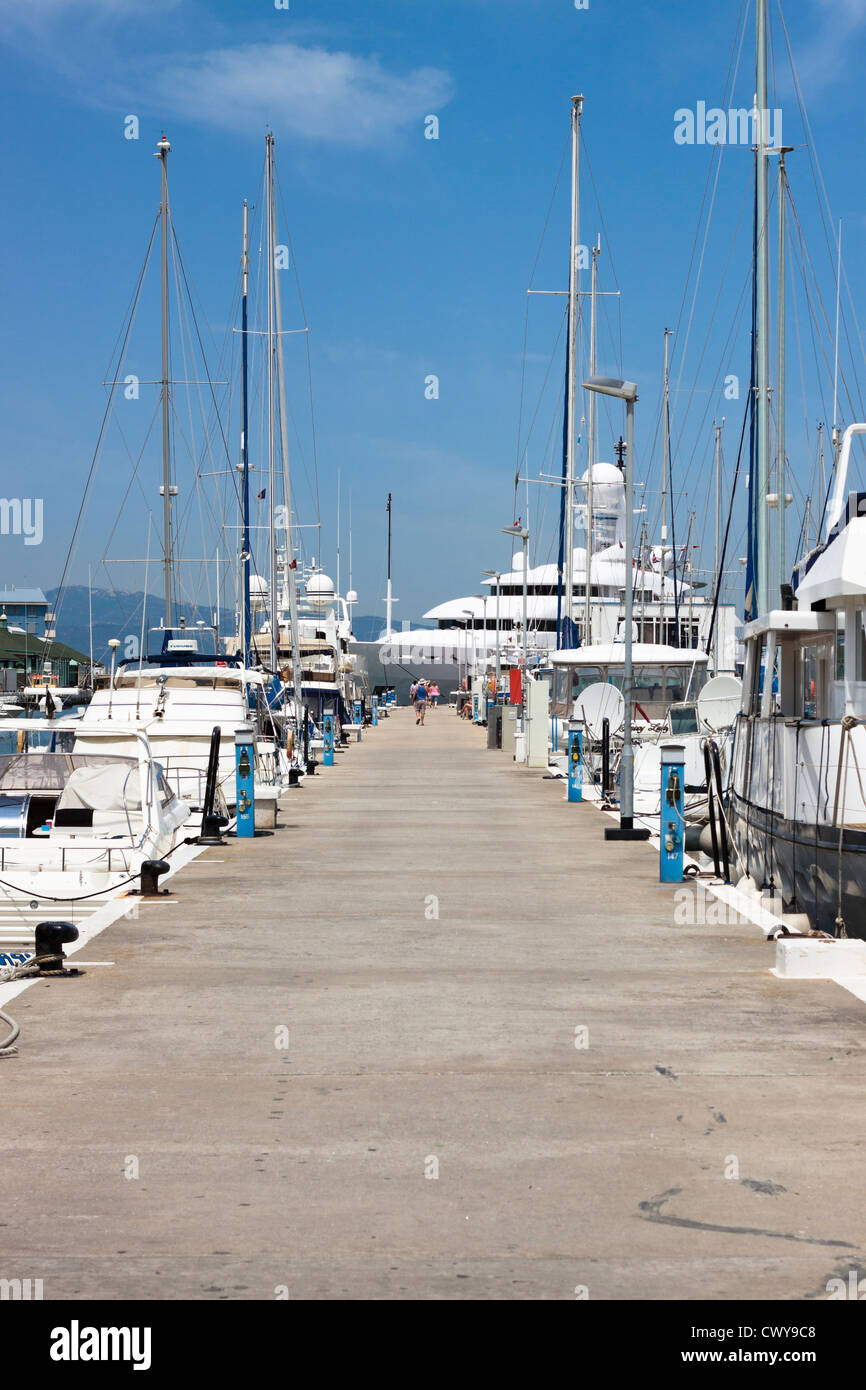 Photo of port and luxury yachts in Ocean Village, Gibraltar Stock Photo ...