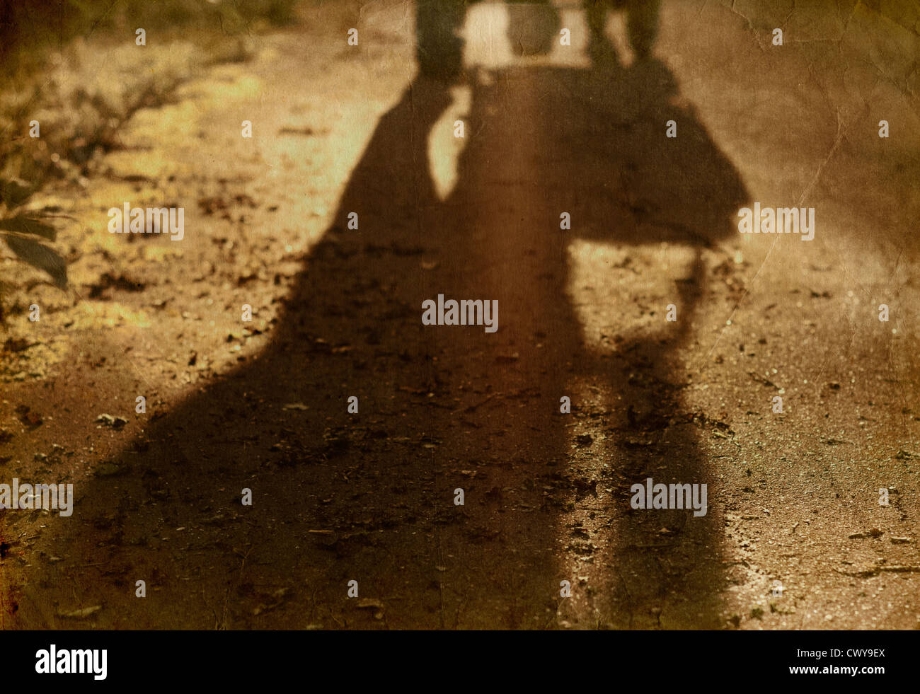 Father with baby buggy (stroller). Vintage concept image Stock Photo ...