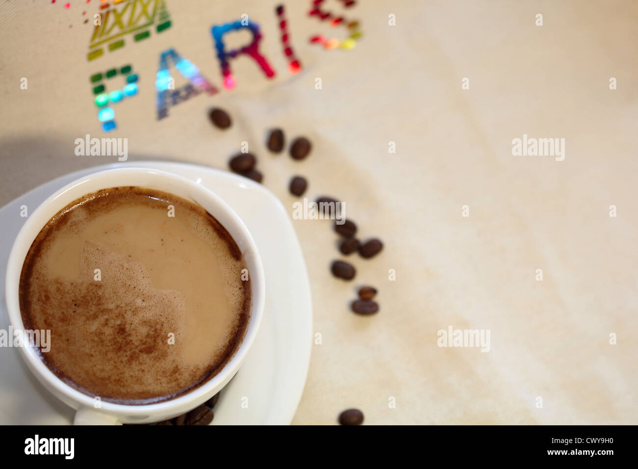 drinking coffee and dreaming of future Stock Photo - Alamy
