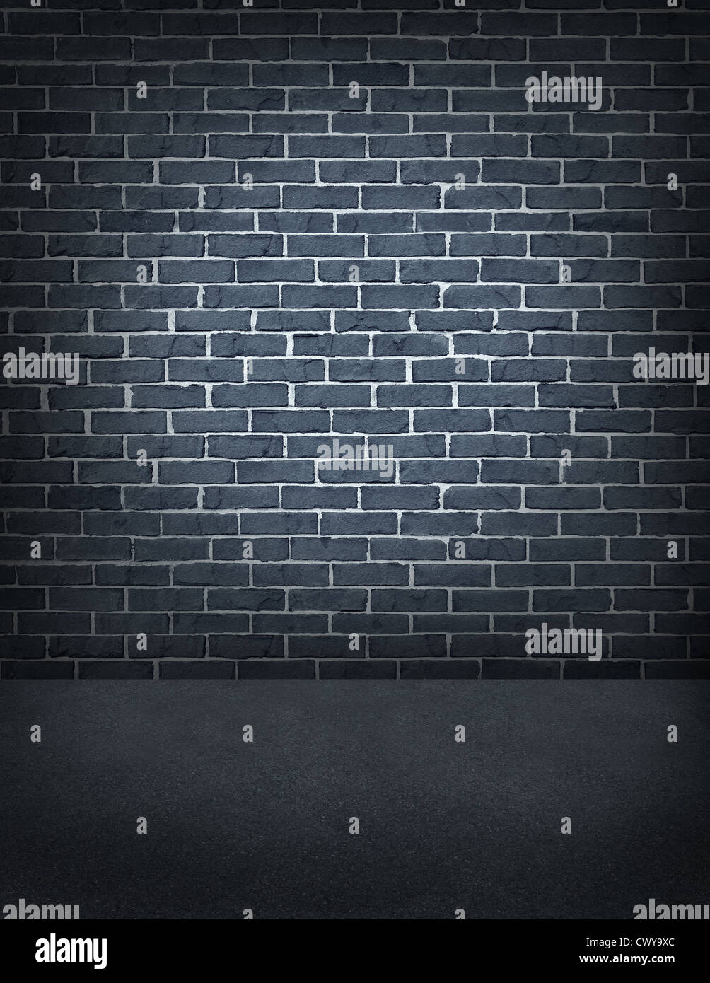 Old outdoor gray brick wall with cement grout as a rustic old greyish ...