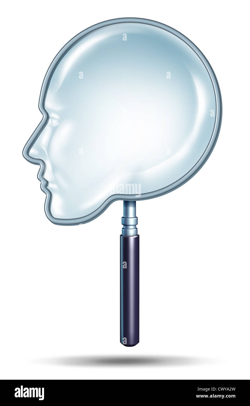 Searching and exploration concept with a magnifying glass in the shape ...