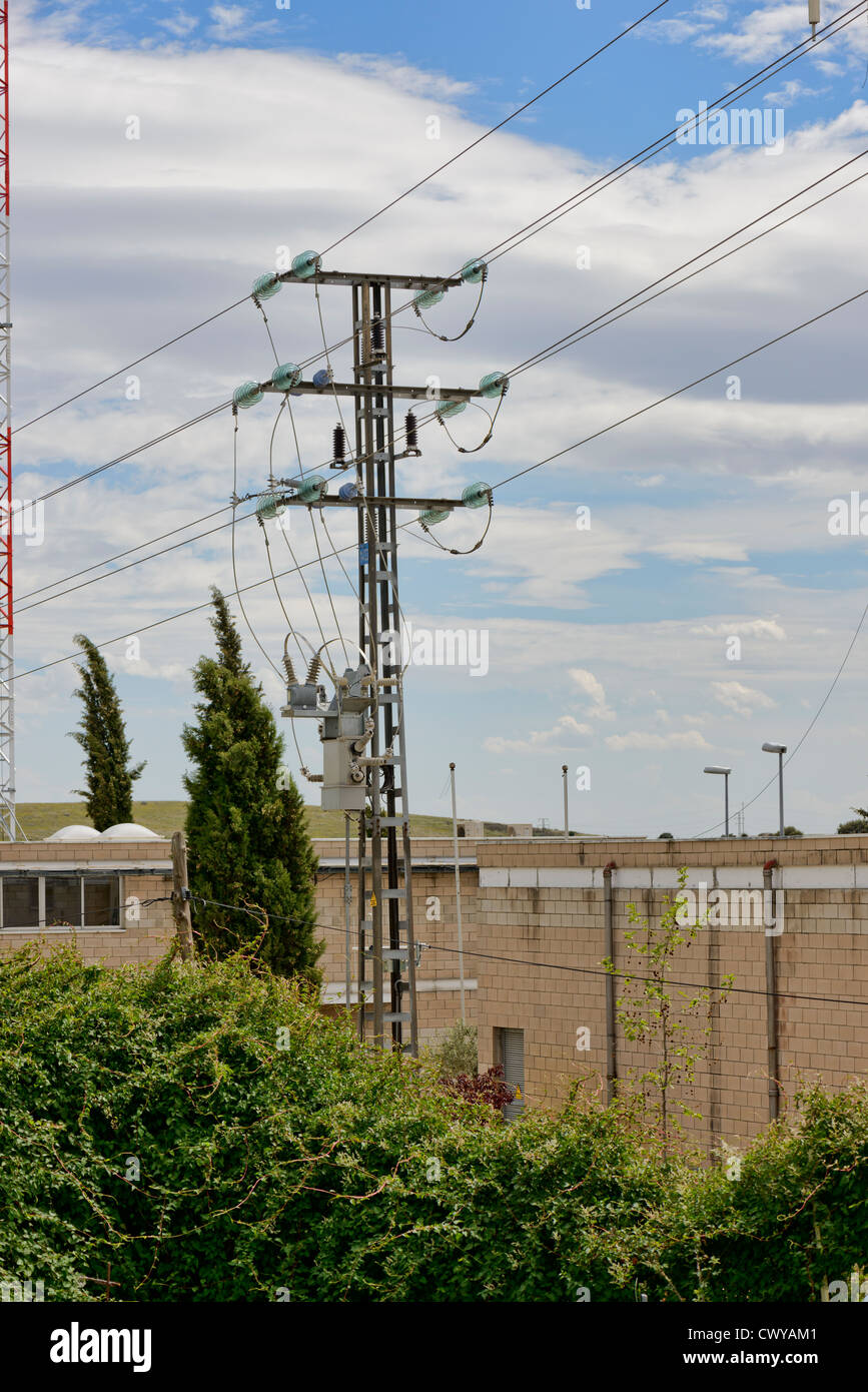 High Voltage electric line Stock Photo - Alamy