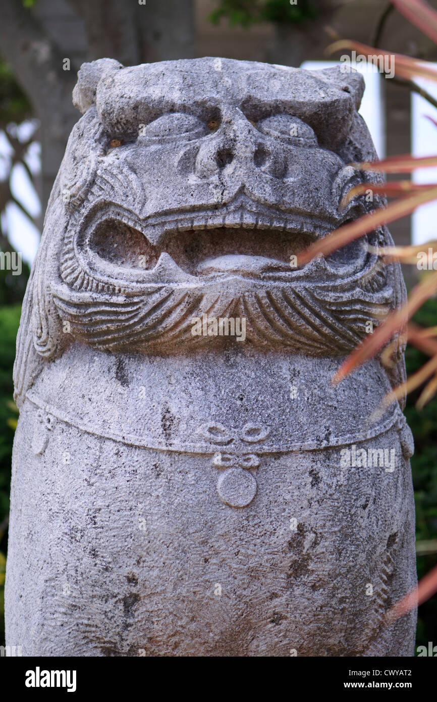 The Okinawa lion-god, or Shiisa, is thought to bring good luck. Male ...