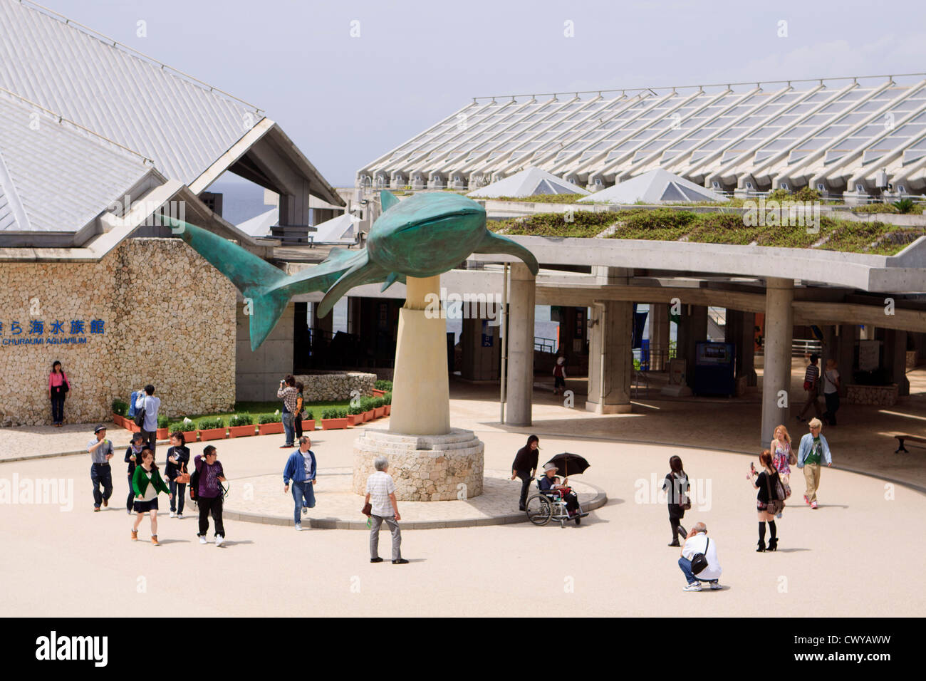 The main entrance to the Churaumi Aquarium in Okinawa, Japan Stock ...