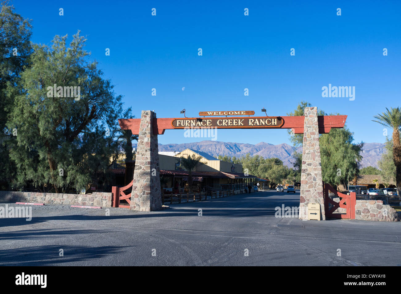 Furnace Creek in Death Valley National Monument, California Stock Photo ...