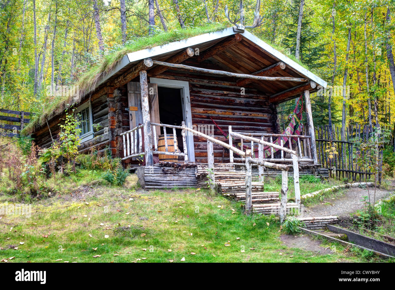Cabin of Robert Service Dawson City Yukon Stock Photo - Alamy