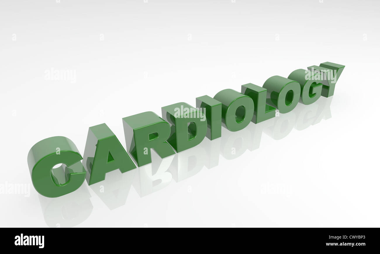 Green 3d cardilogy font. white background Stock Photo - Alamy